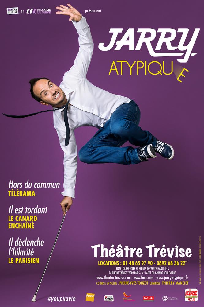 Nouvelle affiche Jarry Atypique spectacle humour humoriste au Théâtre ...